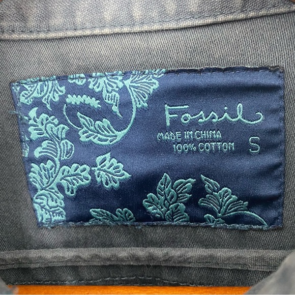 Fossil | Jackets & Coats | Fossil Military Jacket Blue Sz S | Poshmark